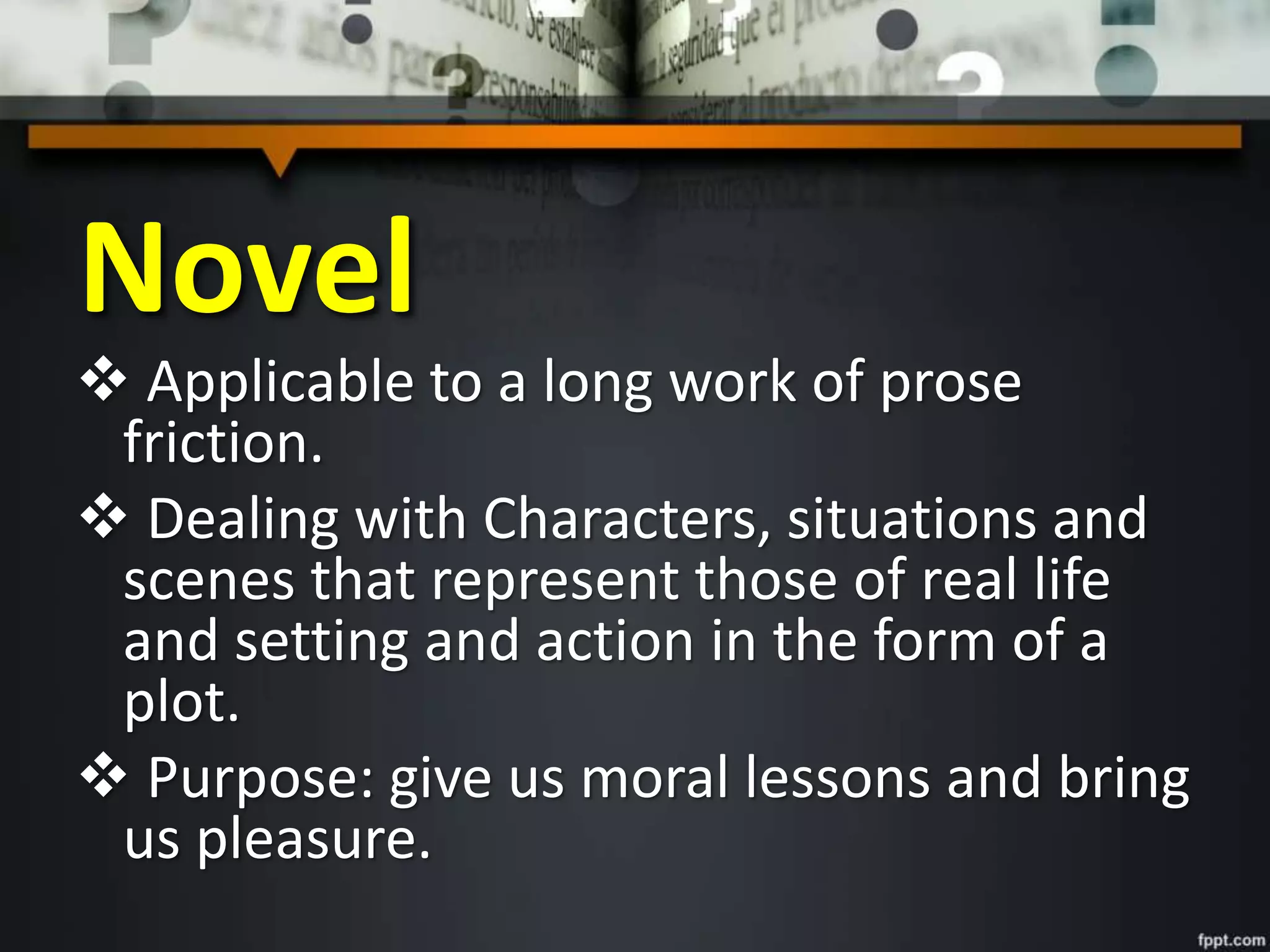 Elements of Novel | PPTX