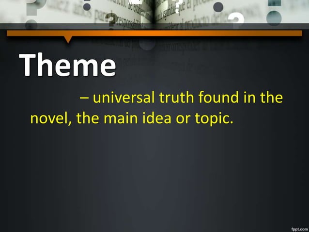 Elements of Novel | PPTX