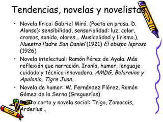 Novela en la primera mitad del xx | PPT