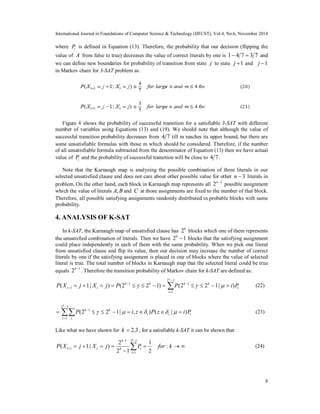 Novel analysis of transition probabilities in randomized k sat algorithm | PDF