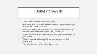 Novel ananlysis | PPTX