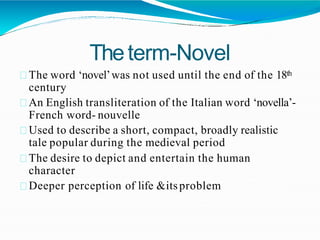 Novel and its types | PPTX