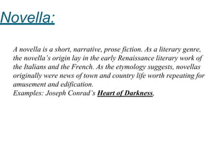 Novel and its types | PPTX