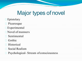 Novel and its types | PPTX