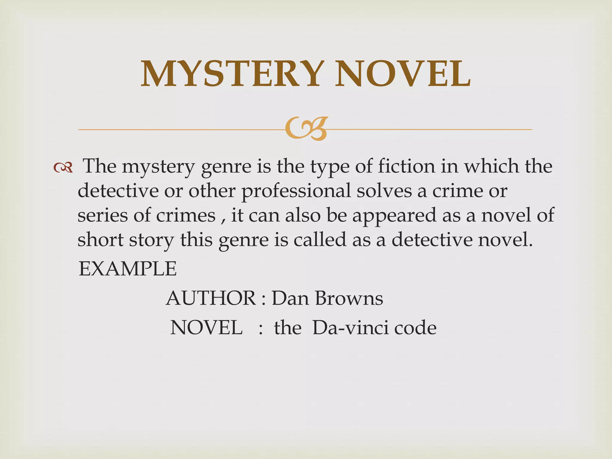 Novel and it's types | PPTX