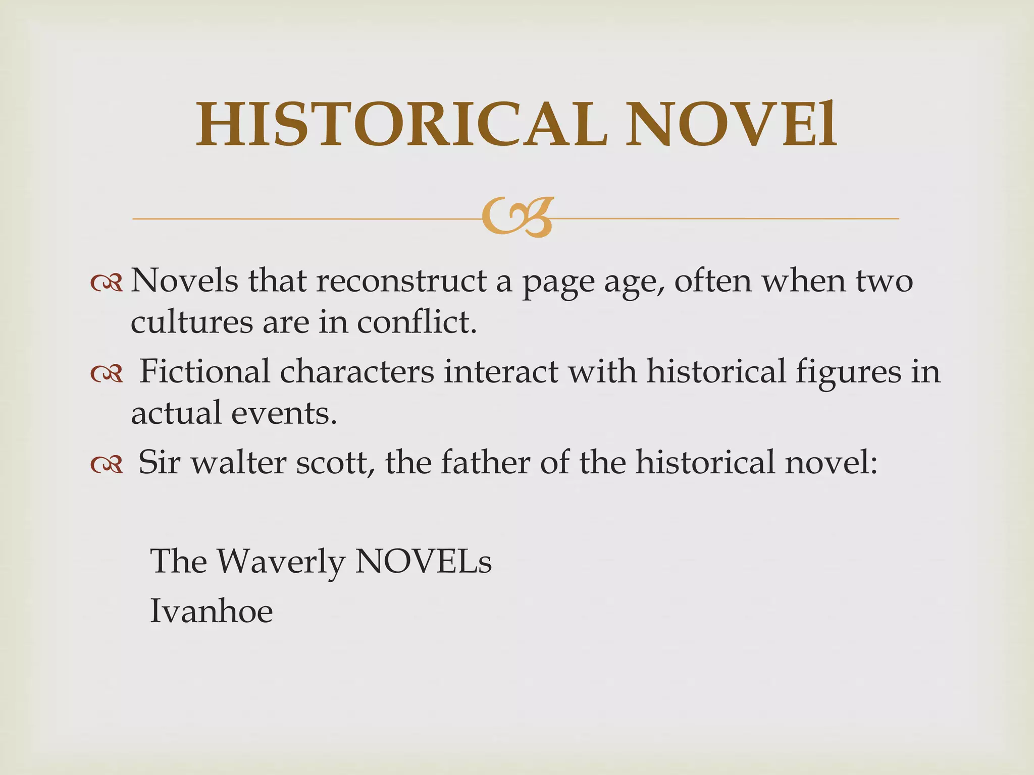 Novel and it's types | PPTX