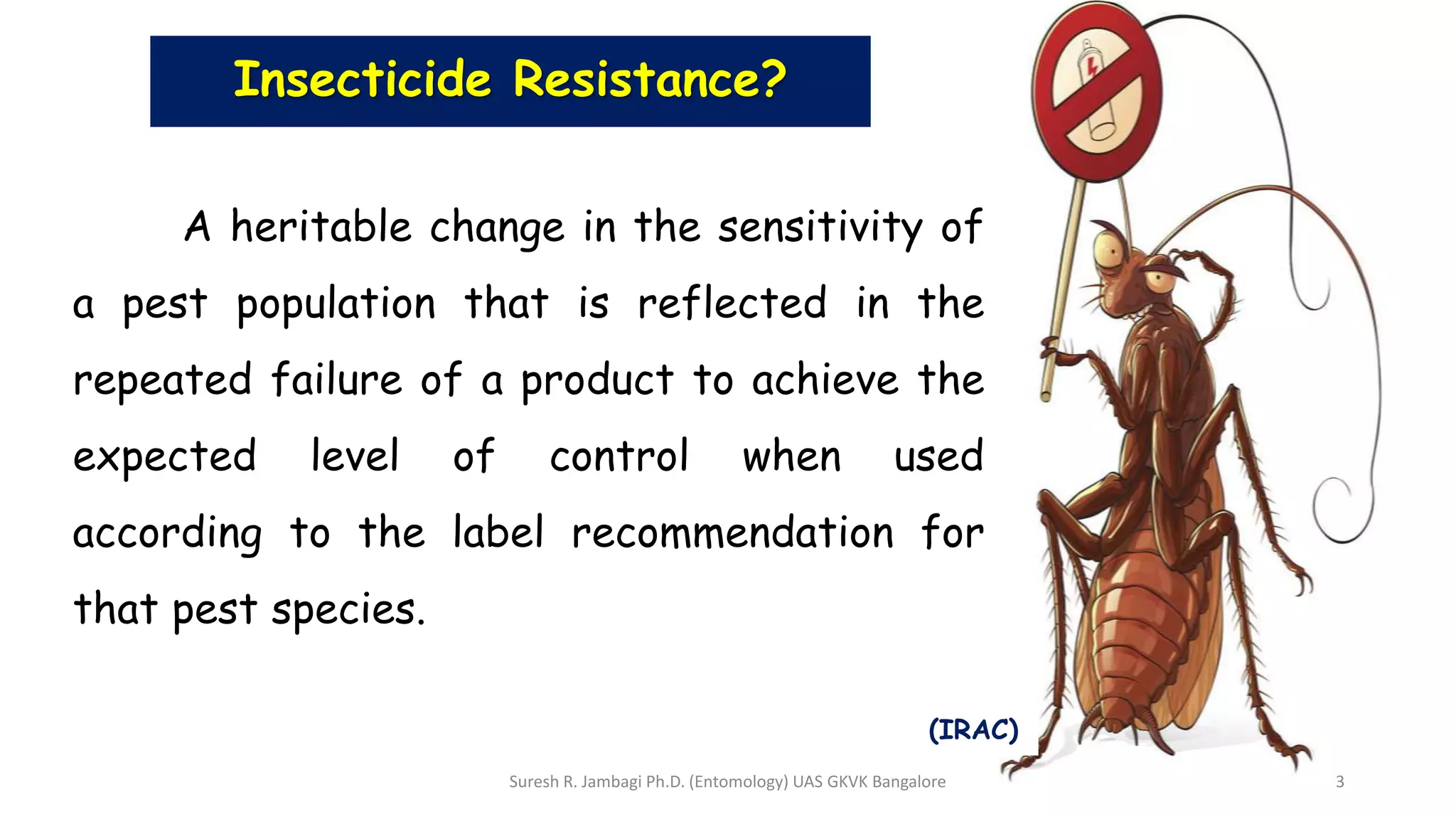 Novel Approaches in Insecticide Resistance Management (IRM) | PPTX