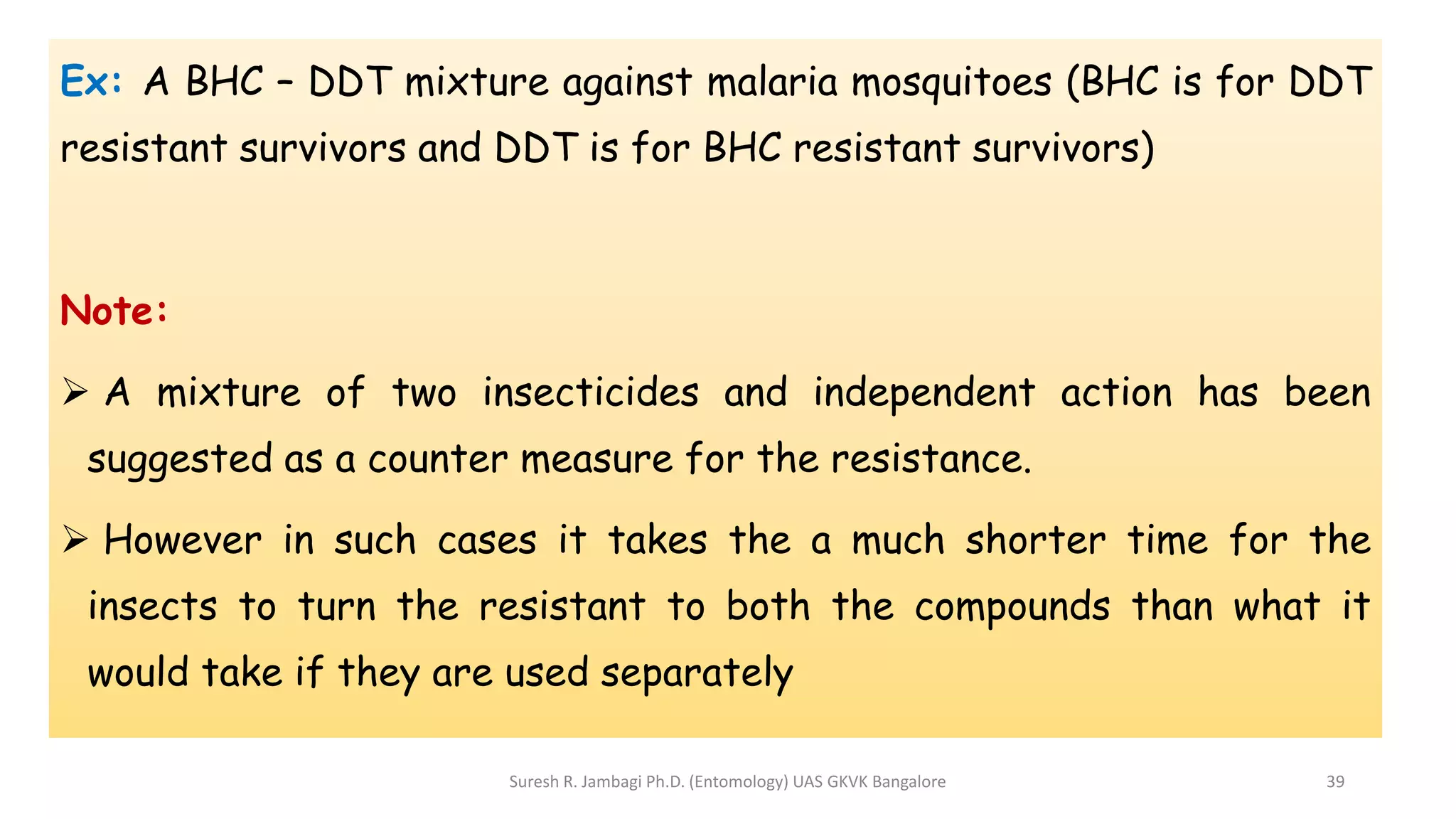 Novel Approaches in Insecticide Resistance Management (IRM) | PPTX