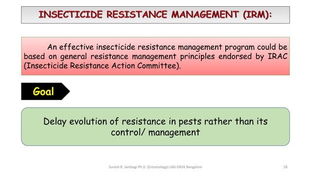 Novel Approaches in Insecticide Resistance Management (IRM) | PPTX | Endocrine and Metabolic ...