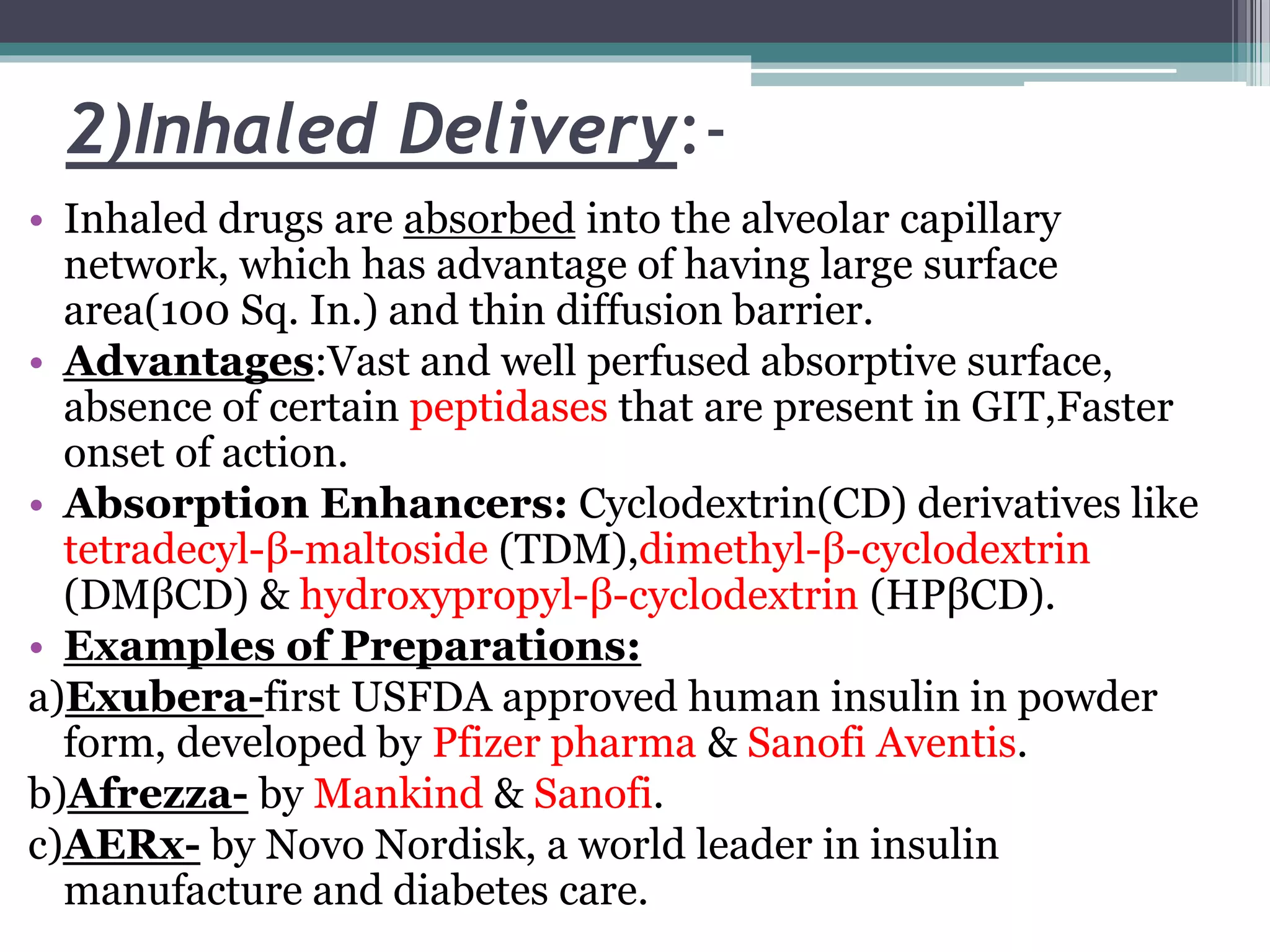 Novel approaches to deliver Insulin | PPTX