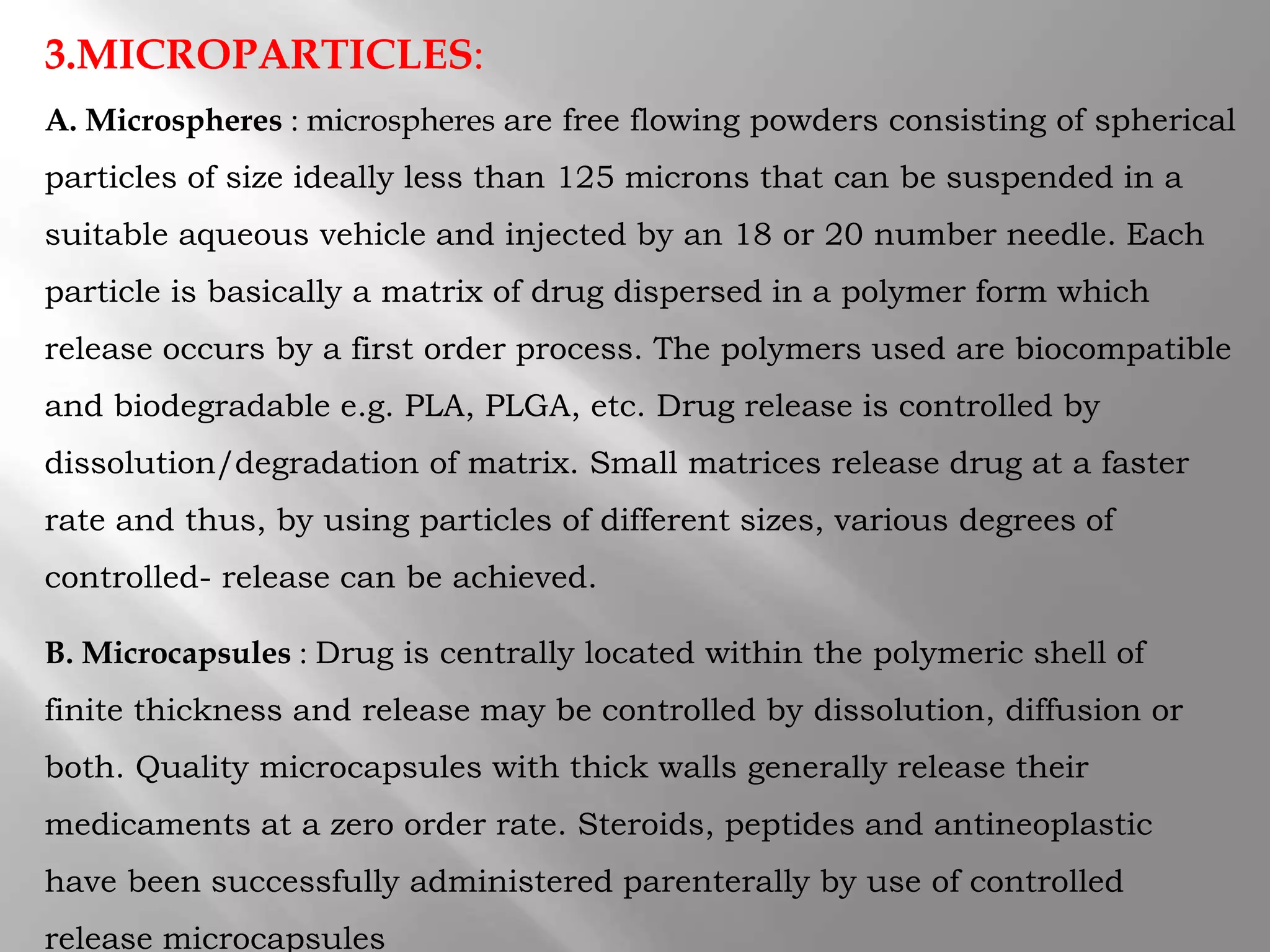 Novel approaches to parenteral drug delivery system | PPTX