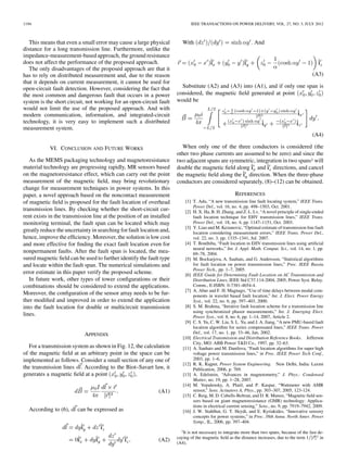 A Novel Approach for Fault Location of Overhead Transmission Line With Noncontact Magnetic-Field ...