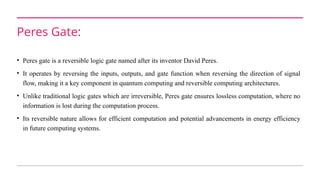 Novel Architecture for 16-Bit ALU Design Using Peres Gate.pptx