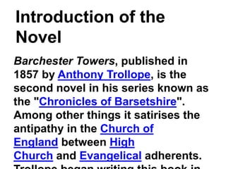 Novel barchester tower | PPTX