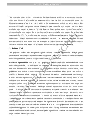 Novel character segmentation reconstruction approach for license plate recognition | PDF