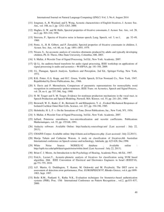 Novel cochlear filter based cepstral coefficients for classification of unvoiced fricatives | PDF