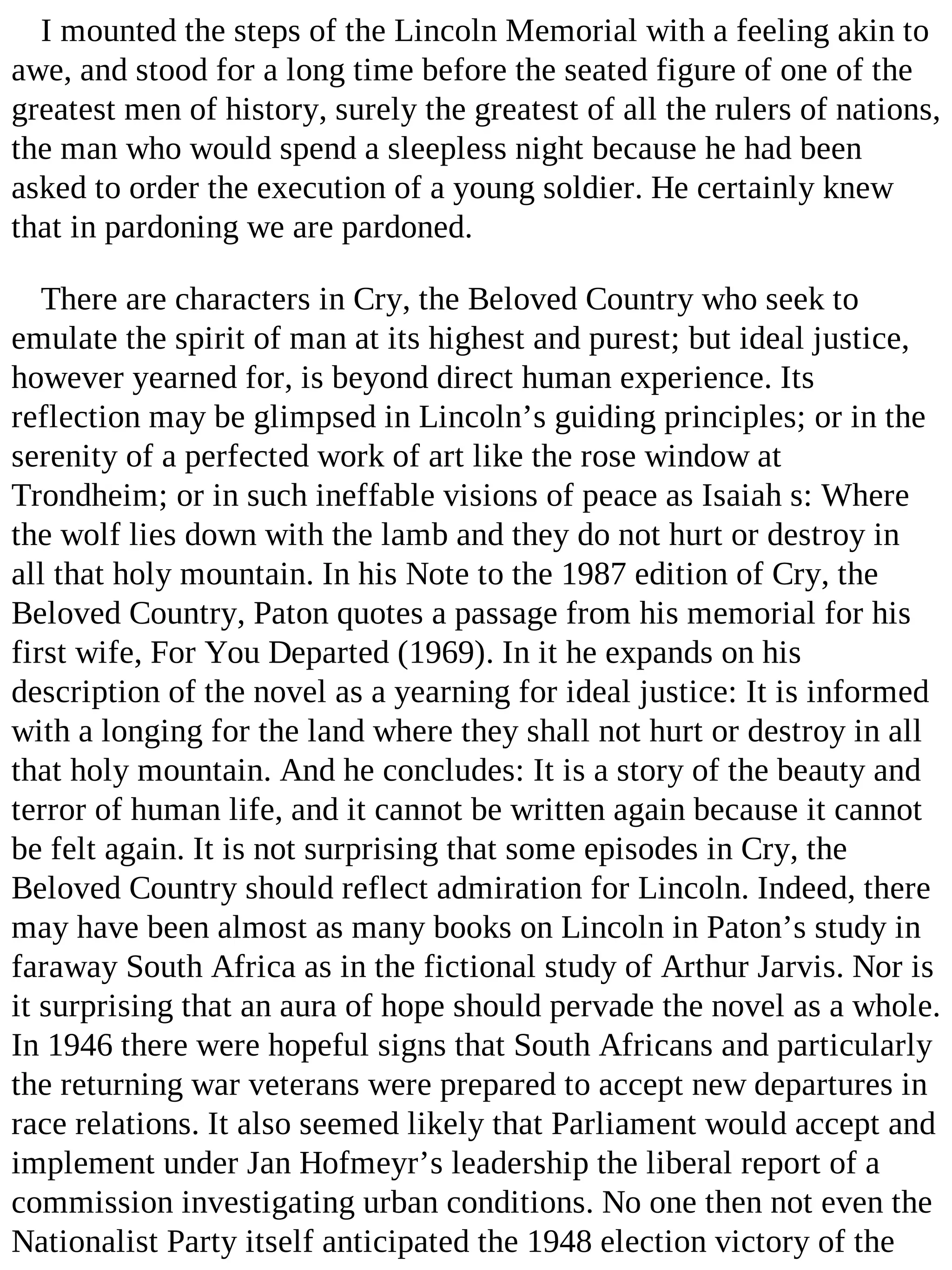 Novel cry, the beloved country | PDF