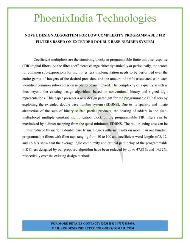 Novel design algorithm for low complexity programmable fir filters ...