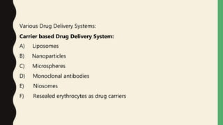 Novel drug delivery system | PPTX