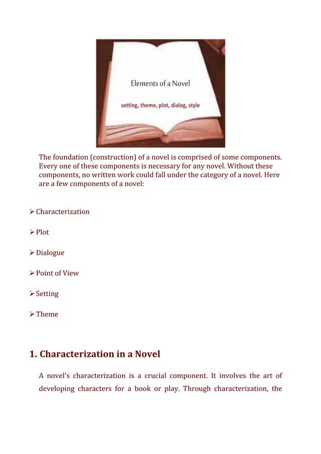 Novel & Elements of the Novel | PDF | Fiction | Books and Literature