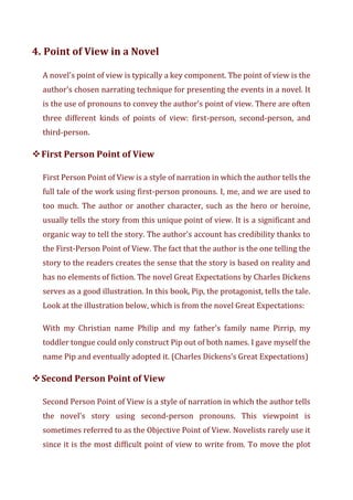 Novel & Elements of the Novel | PDF