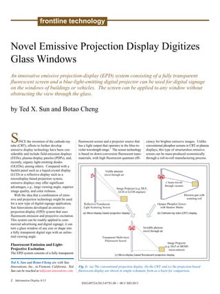 Novel emissive projection display digitizes glass windows, information ...