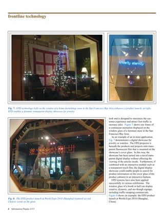 Novel emissive projection display digitizes glass windows, information ...