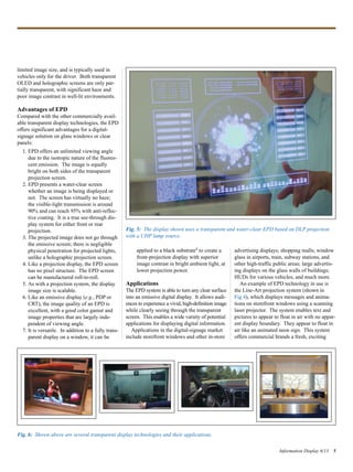 Novel emissive projection display digitizes glass windows, information ...