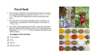 Novel food | PPTX