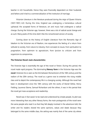 Novel in victorian age | PDF