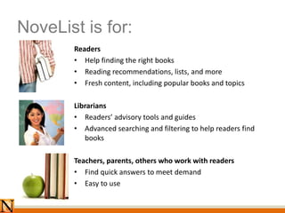 Novelist overview powerpoint | PPT
