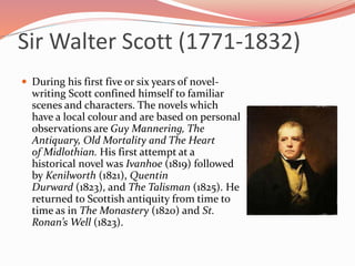 Novelists of the romantic age | PPTX