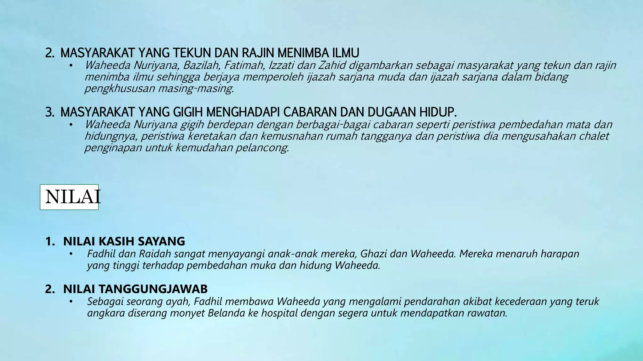 Novel FORM5 komsas TIRANI (Beb Sabariah) peta minda | PPTX