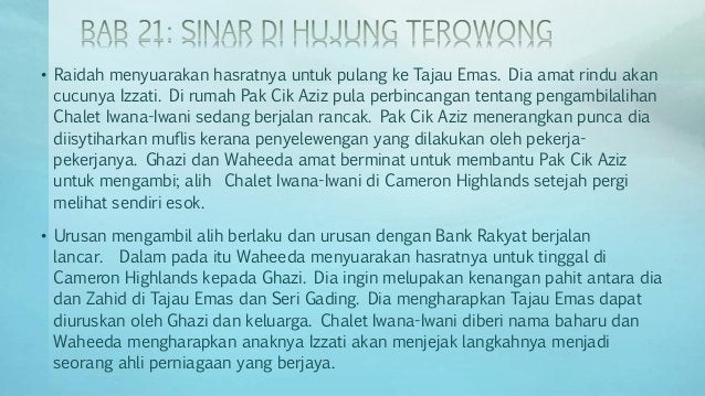 Novel FORM5 komsas TIRANI (Beb Sabariah) peta minda | PPTX