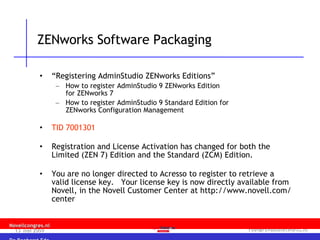ZCM Software Packaging and ZENworks Application Virtualization | PPT