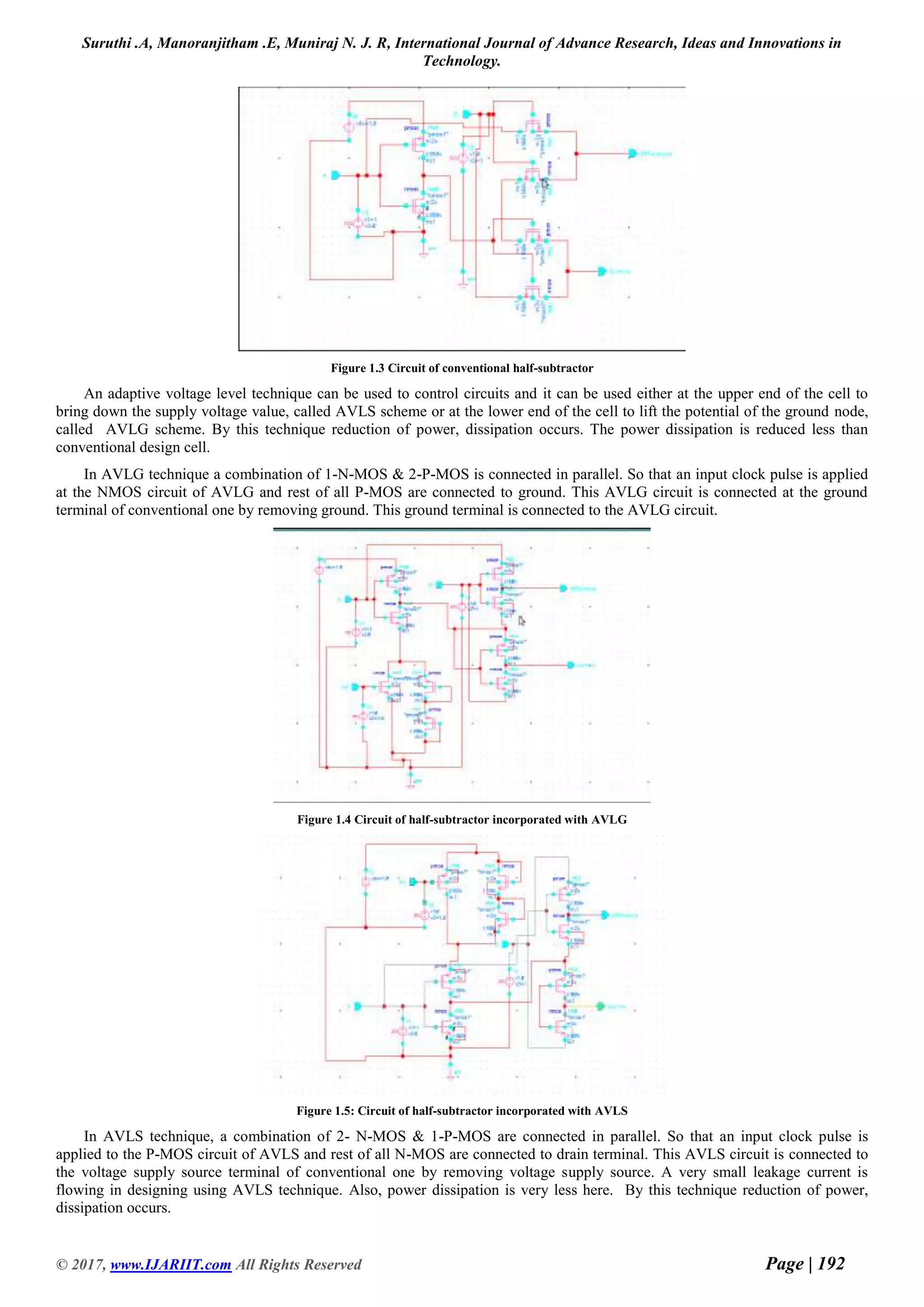 Novel low power half subtractor using avl technique based on 0.18µm ...