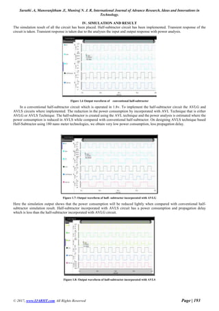 Novel low power half subtractor using avl technique based on 0.18µm cmos technology | PDF