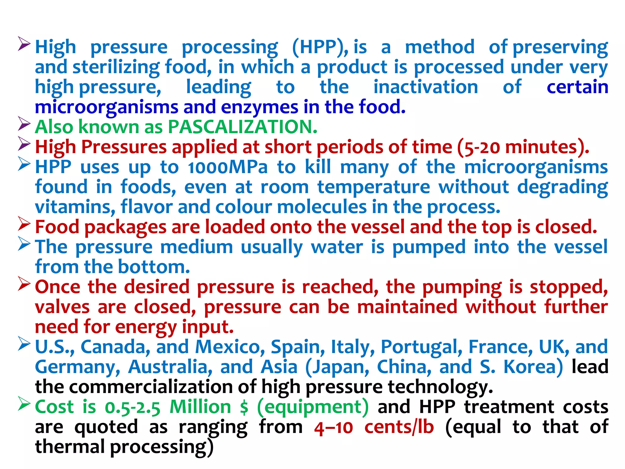 Novel non thermal preservation technologies | PPT