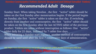 Novelon Contraceptive Tablets (Generic Desogestrel and Ethinyl ...