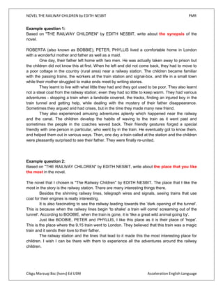 Novel The Railway Children | PDF