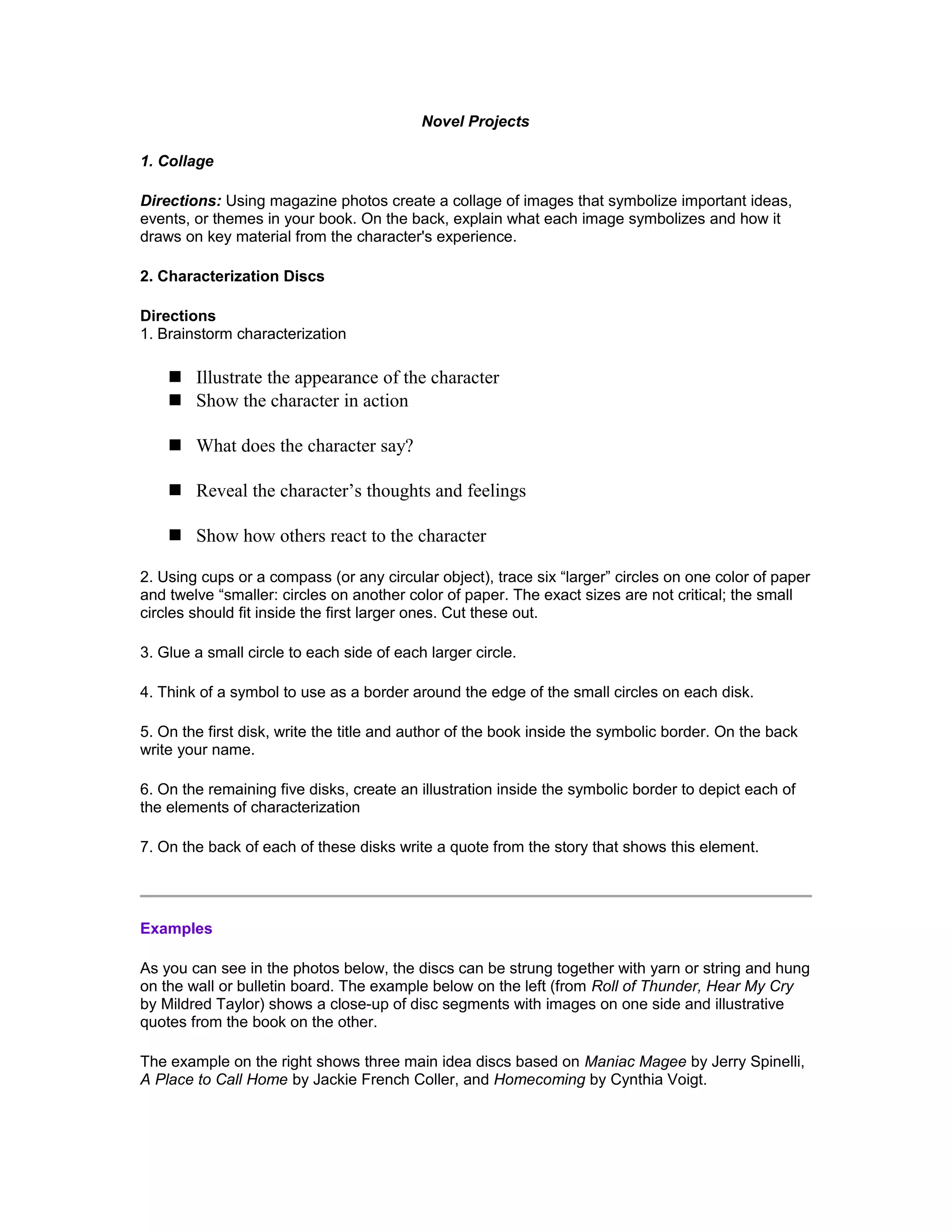 Novel projects2ndtriall | DOC