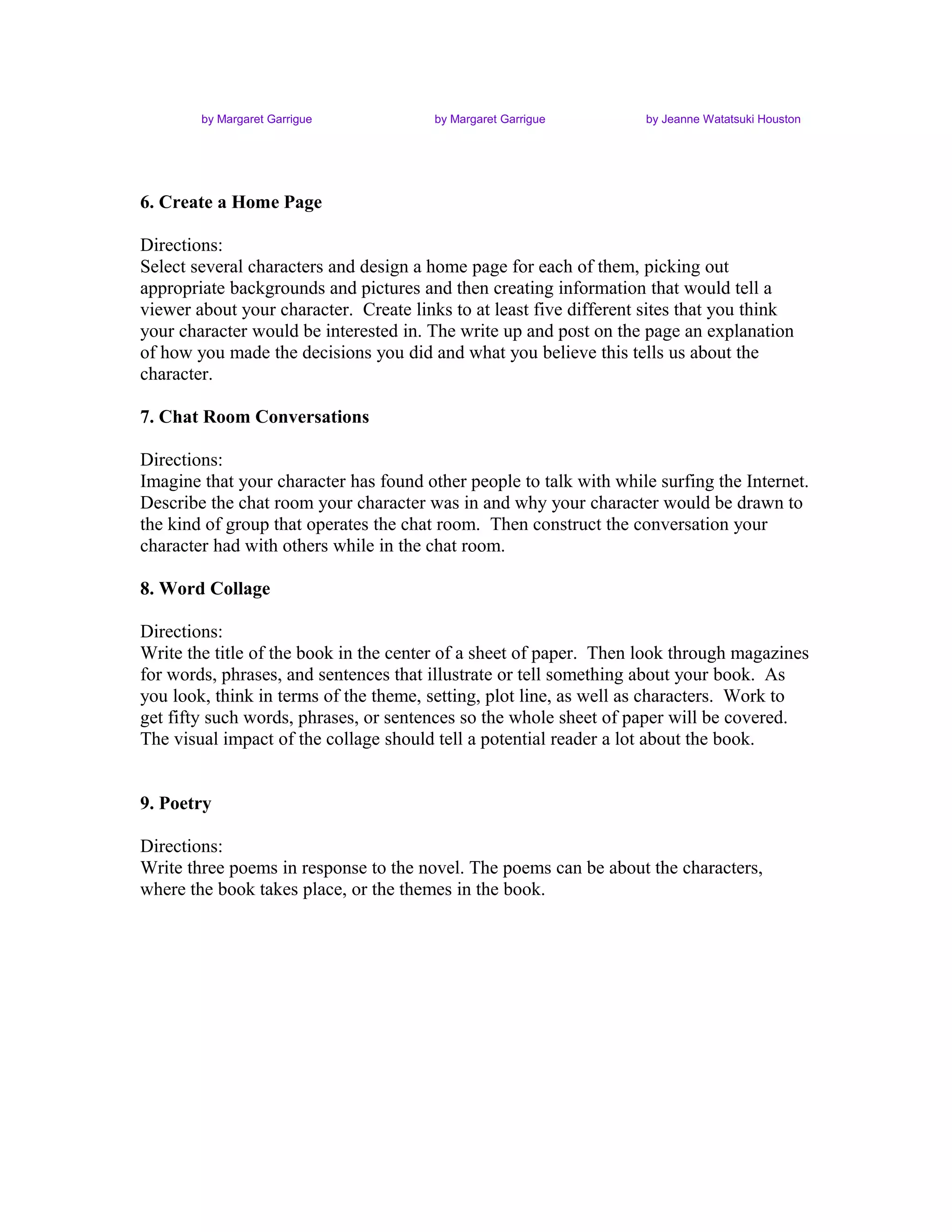 Novel projects2ndtriall | DOC