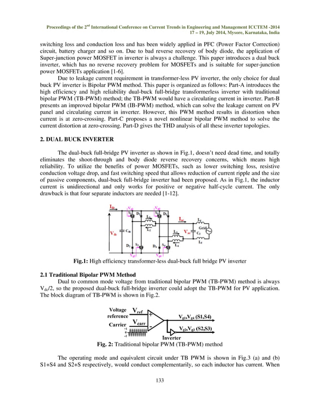 Novel pwm modulation technique for minimizing circulation current and ...
