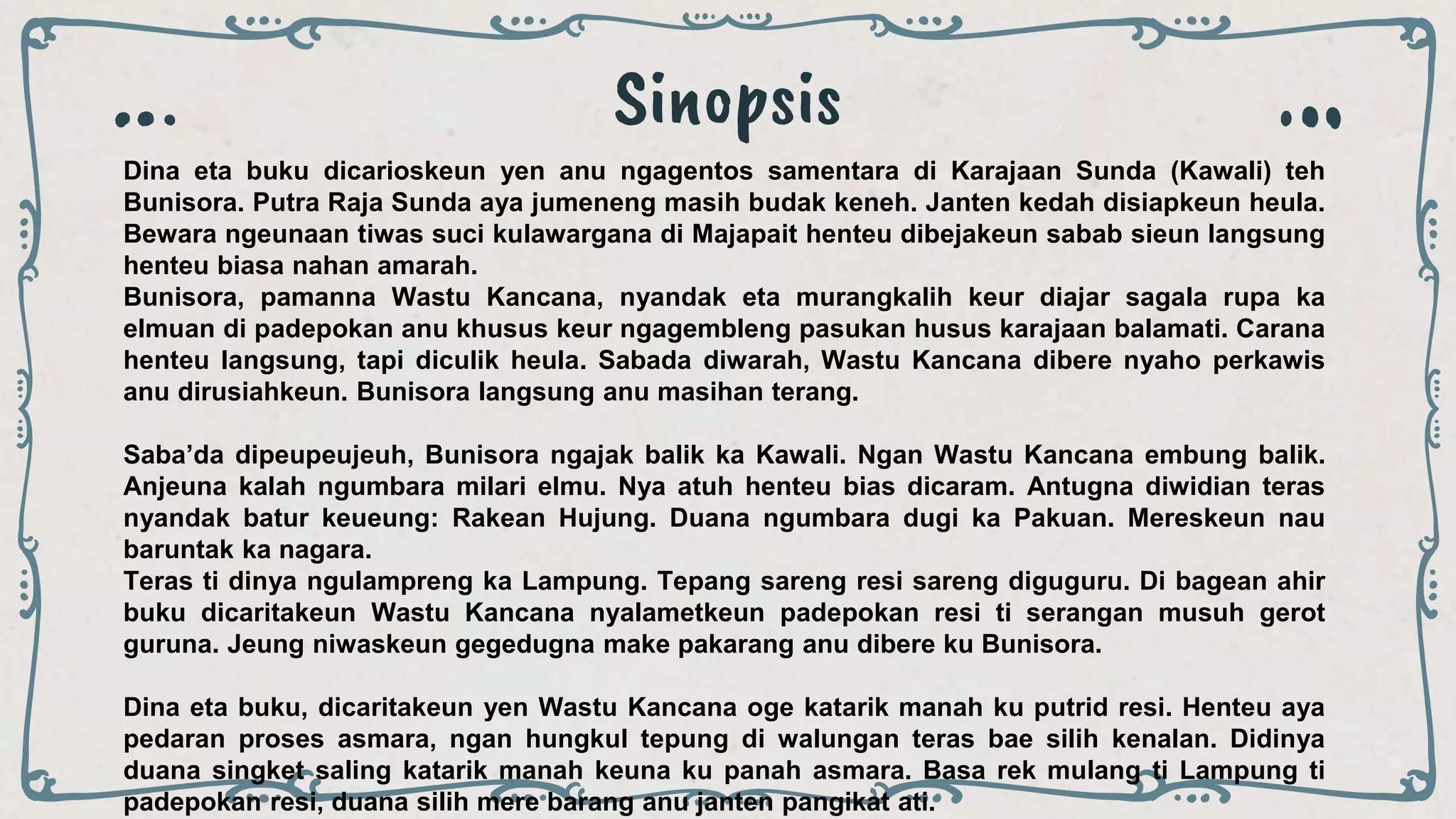Analisis novel sunda wastu kancana | PPTX