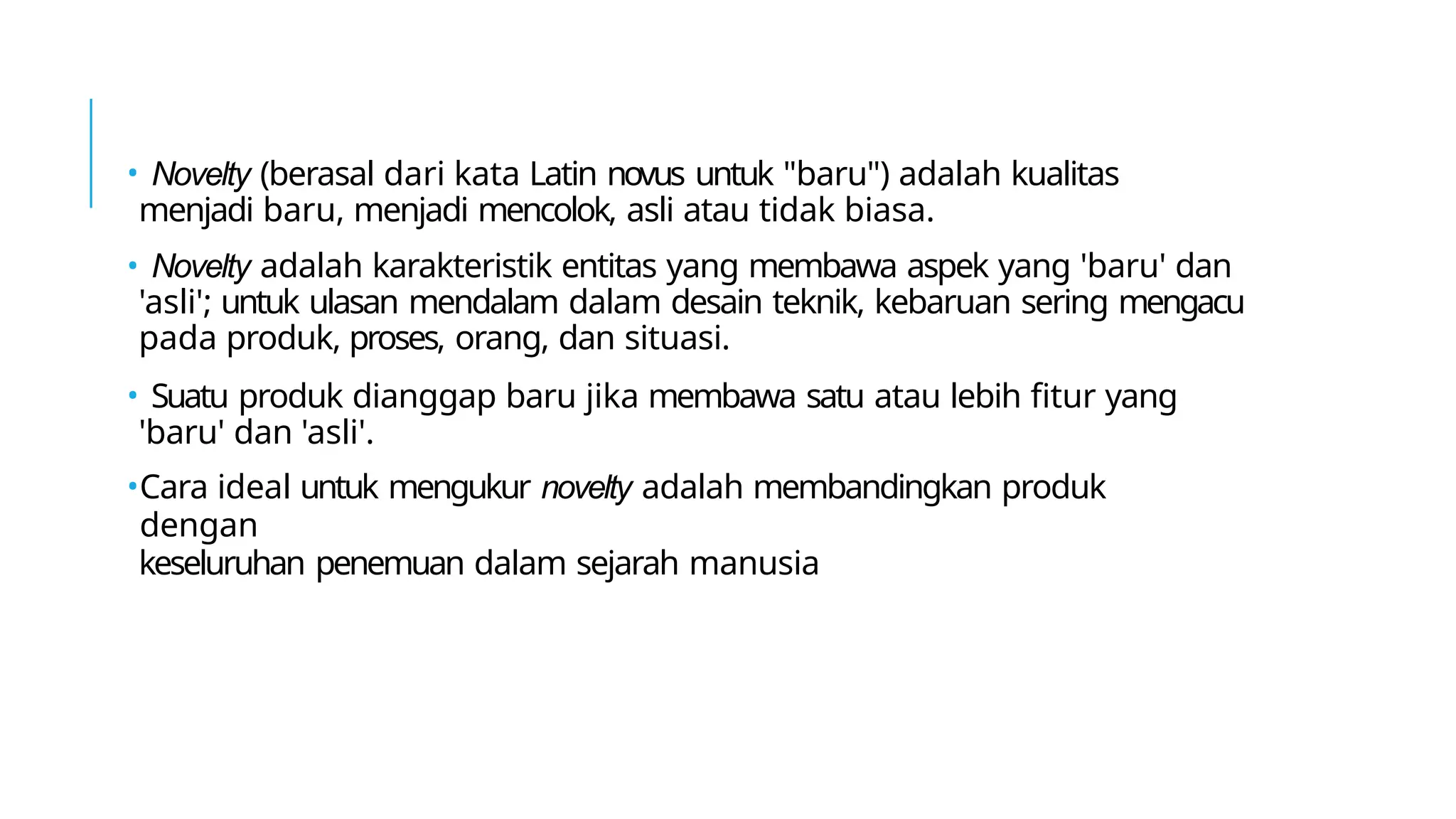 BAHAN PRESENTASI NOVELTY DAN RESEARCH GAP | PPTX