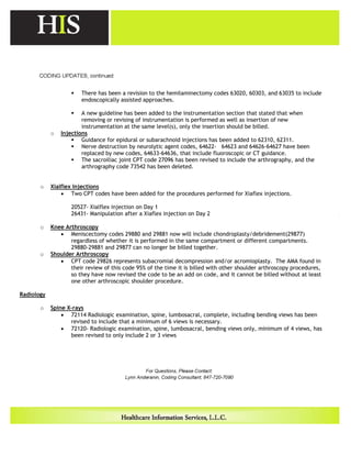 2012 CPT Coding Changes | PDF