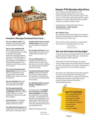 November 2012 Harper PTA Newsletter pg2 | PDF