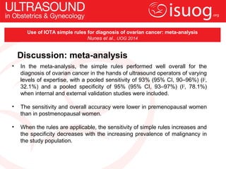 UOG Journal Club: Use of IOTA simple rules for diagnosis of ovarian ...