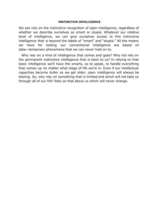 Instinctive Intelligence | PDF