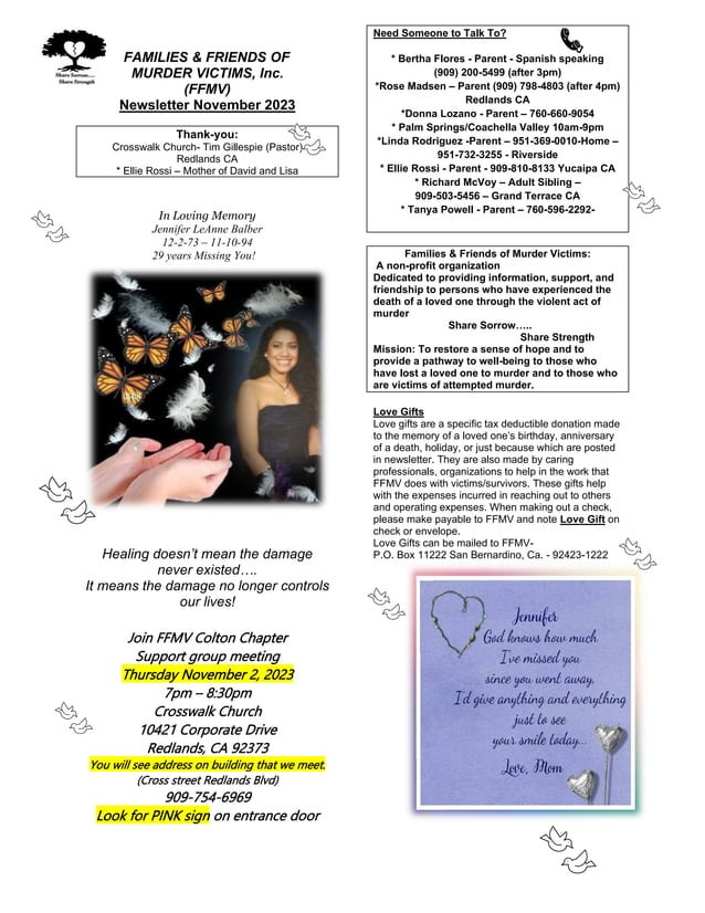 Families & Friends of Murder Victims, INC (FFMV) | PDF